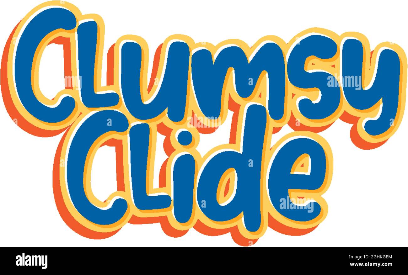Clumsy Clide logo text design illustration Stock Vector Image & Art - Alamy