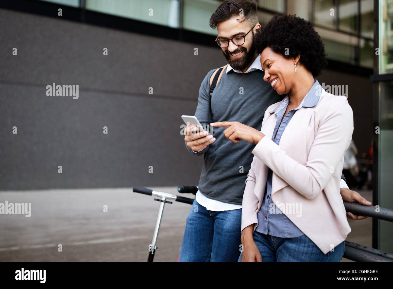 Portrait happy business partners enjoying hi-res stock photography and ...