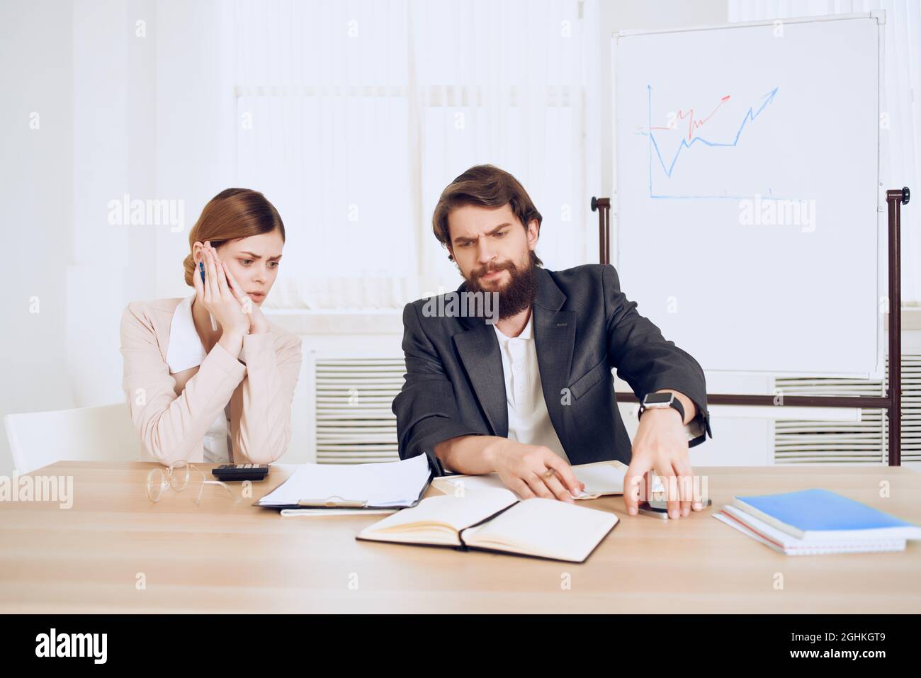 work colleagues office communication business communication Stock Photo ...