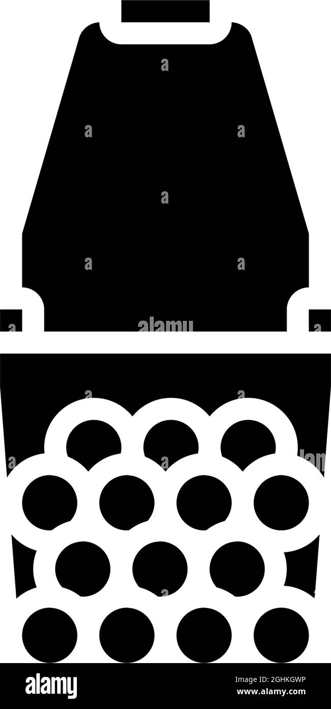 ball hopper tennis glyph icon vector illustration Stock Vector Image ...