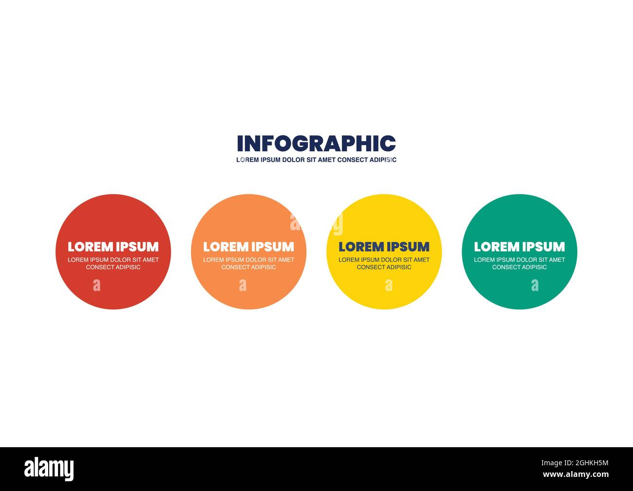 Four steps circle infographic design. vector illustration Stock Vector ...