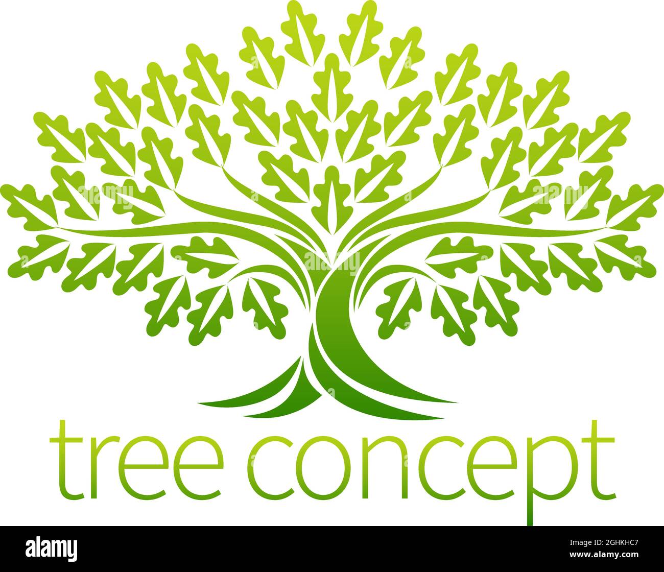 Oak Tree Icon Concept Stock Vector Image & Art - Alamy