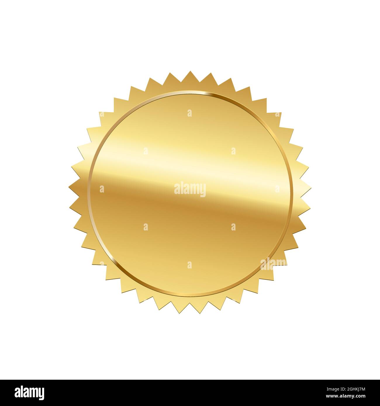 Golden stamp isolated on white background. Luxury seal. Vector design ...