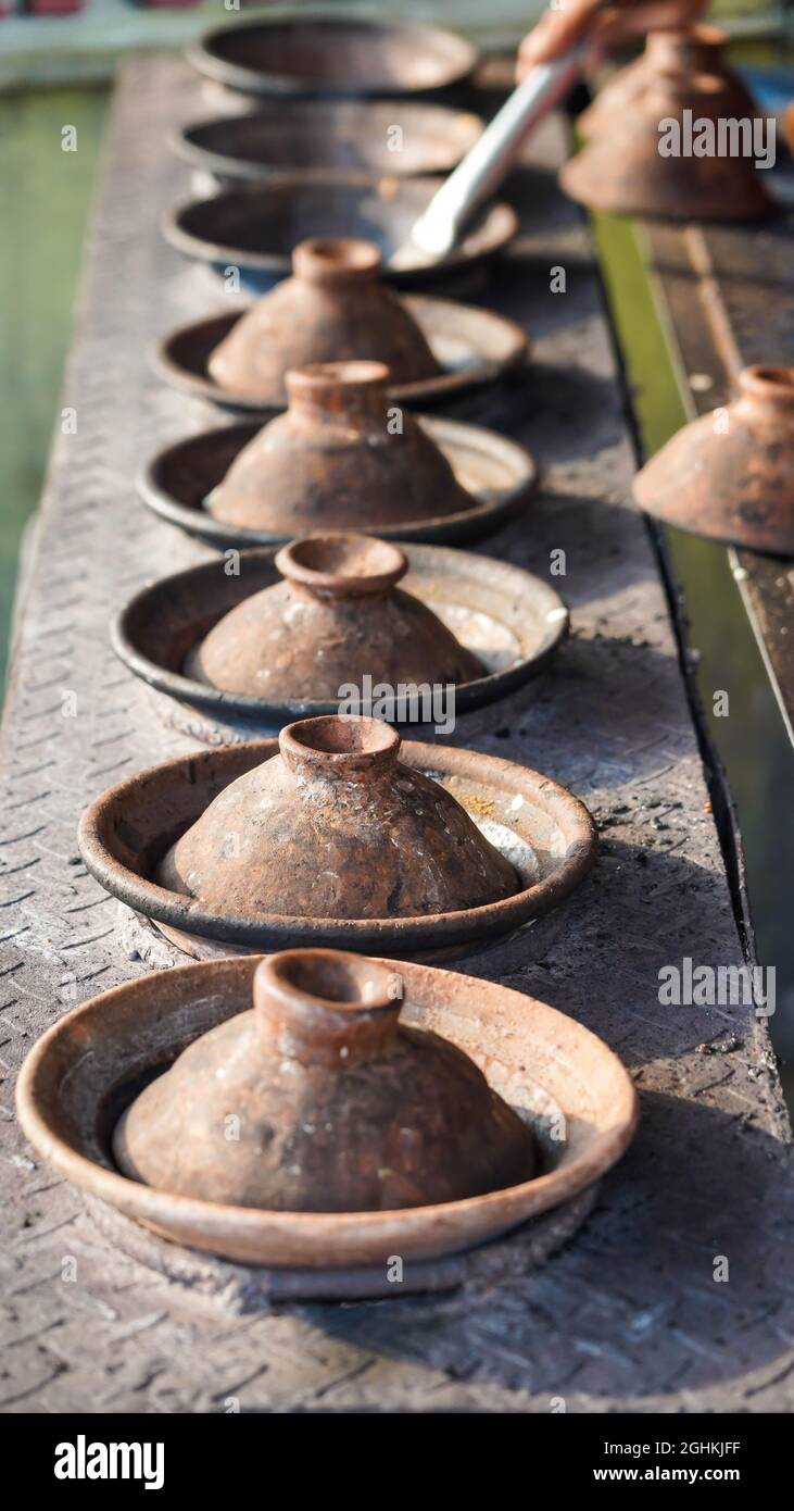 Seller of sorabi or surabi or serabi, Indonesian traditional pancake ...
