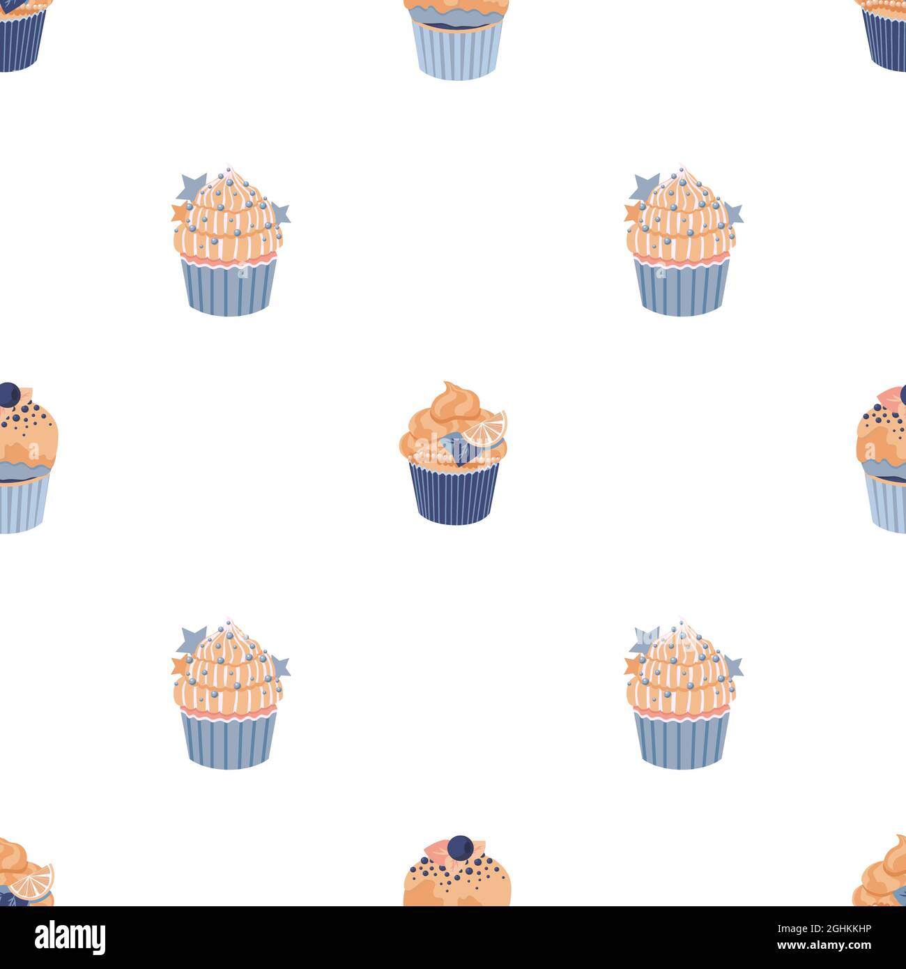 Blue Cupcakes Background