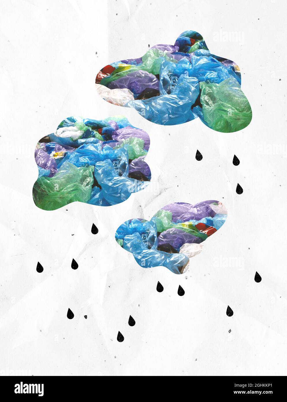 Air pollution. Contemporary art collage, modern creative design. Idea ...