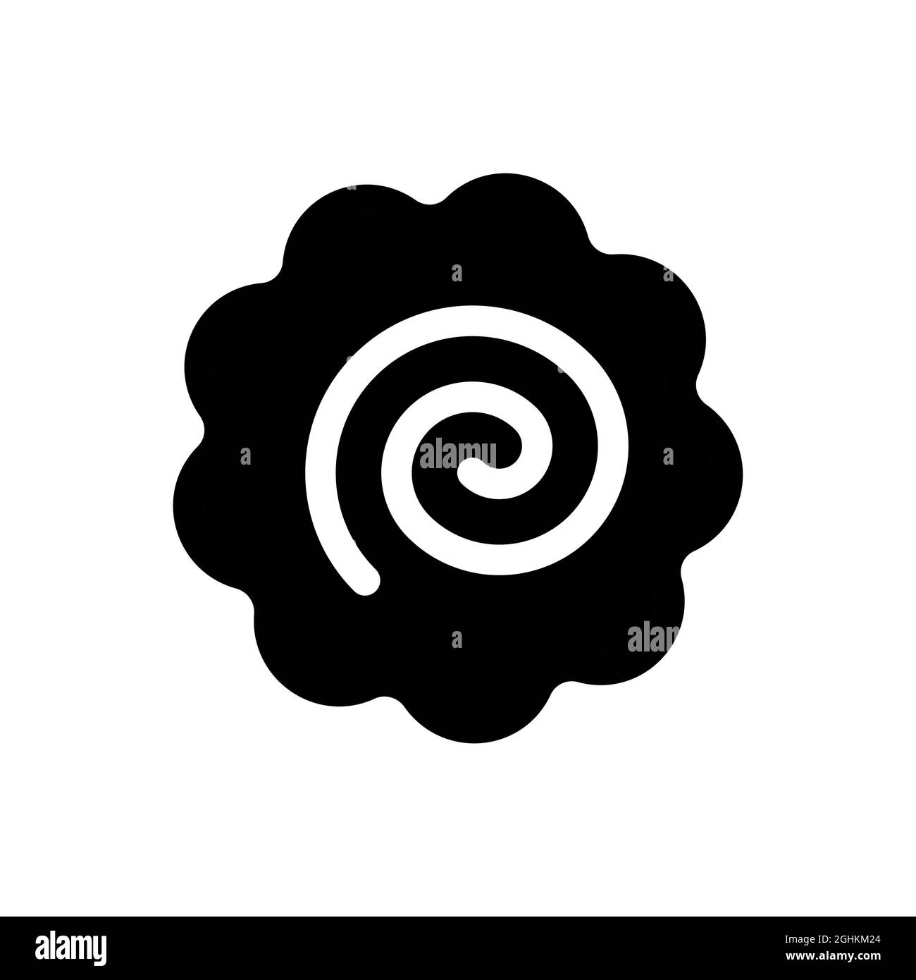 Narutomaki or kamaboko surimi vector filled icon Stock Vector Image ...