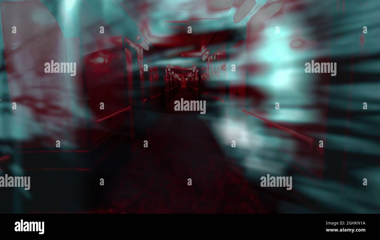 3d illustration - Horror Zombie With scary Effects Stock Photo - Alamy