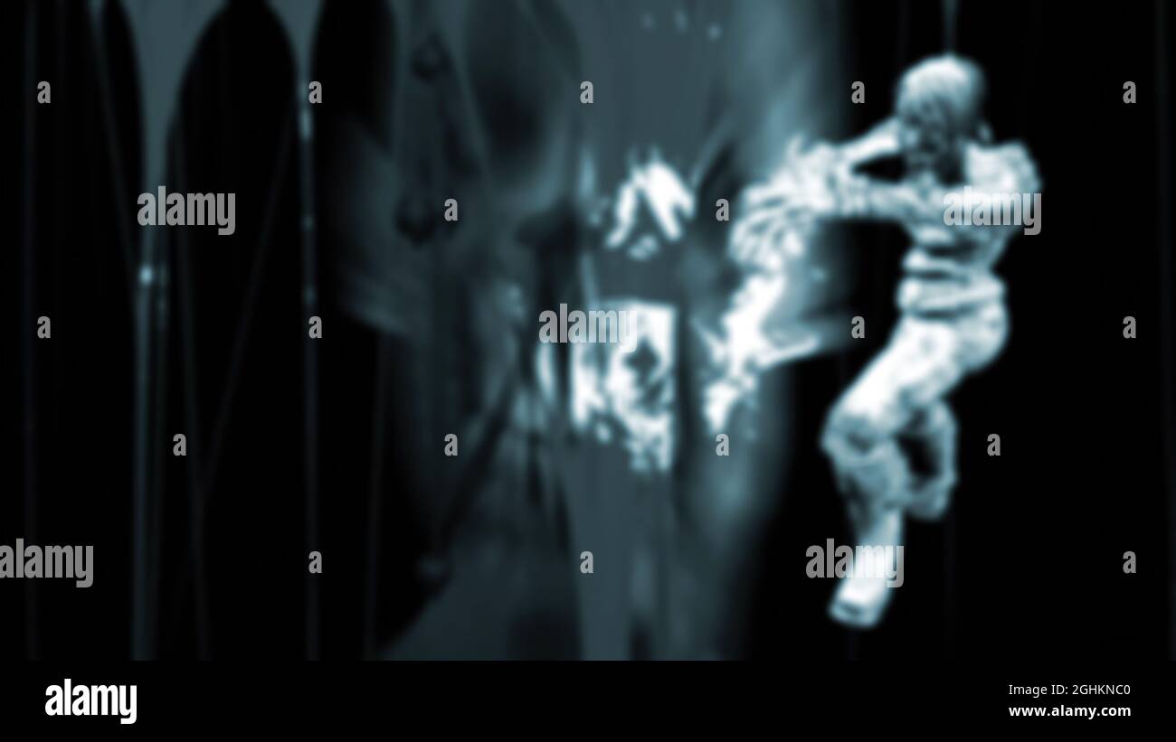 3d illustration - Horror Zombie With scary Effects Stock Photo - Alamy
