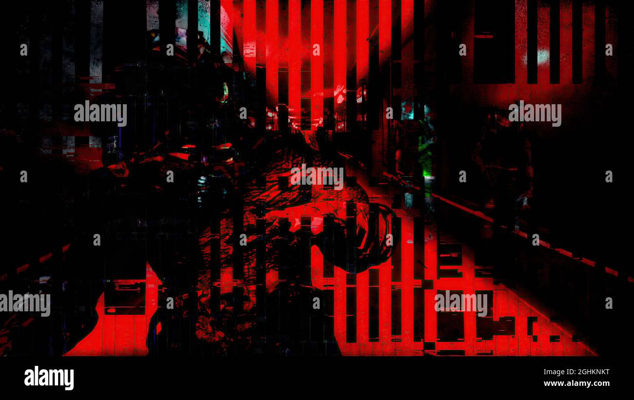 3d illustration - Horror Zombie With scary Effects Stock Photo - Alamy