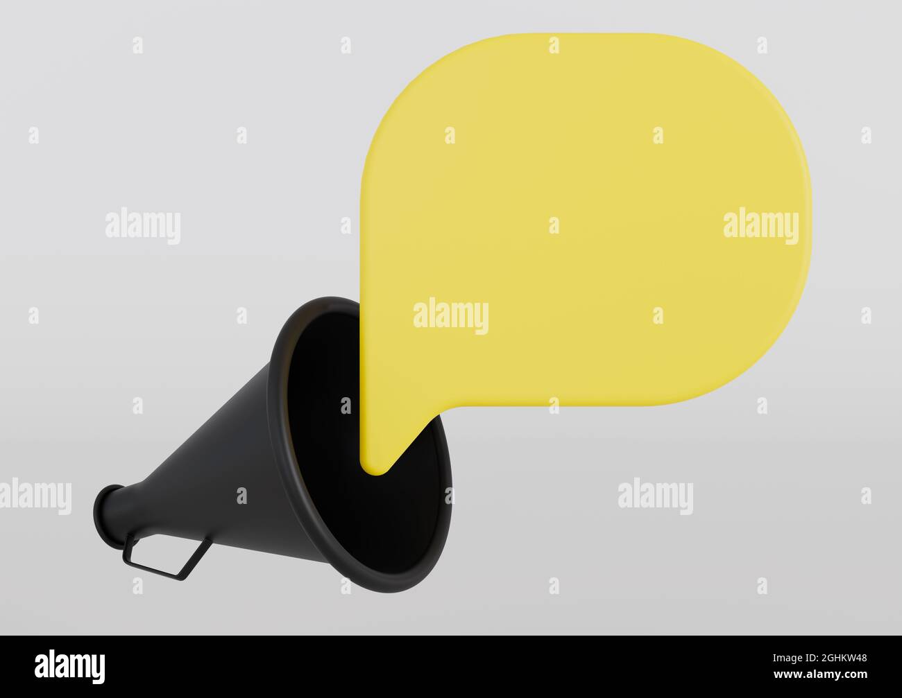 Megaphone and speech bubble. Announcement, declaration and ...