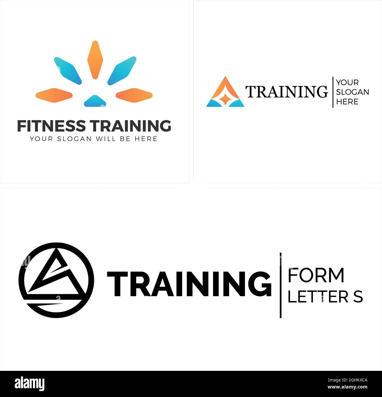 Fitness training mountain triangle logo design Stock Vector Image & Art ...