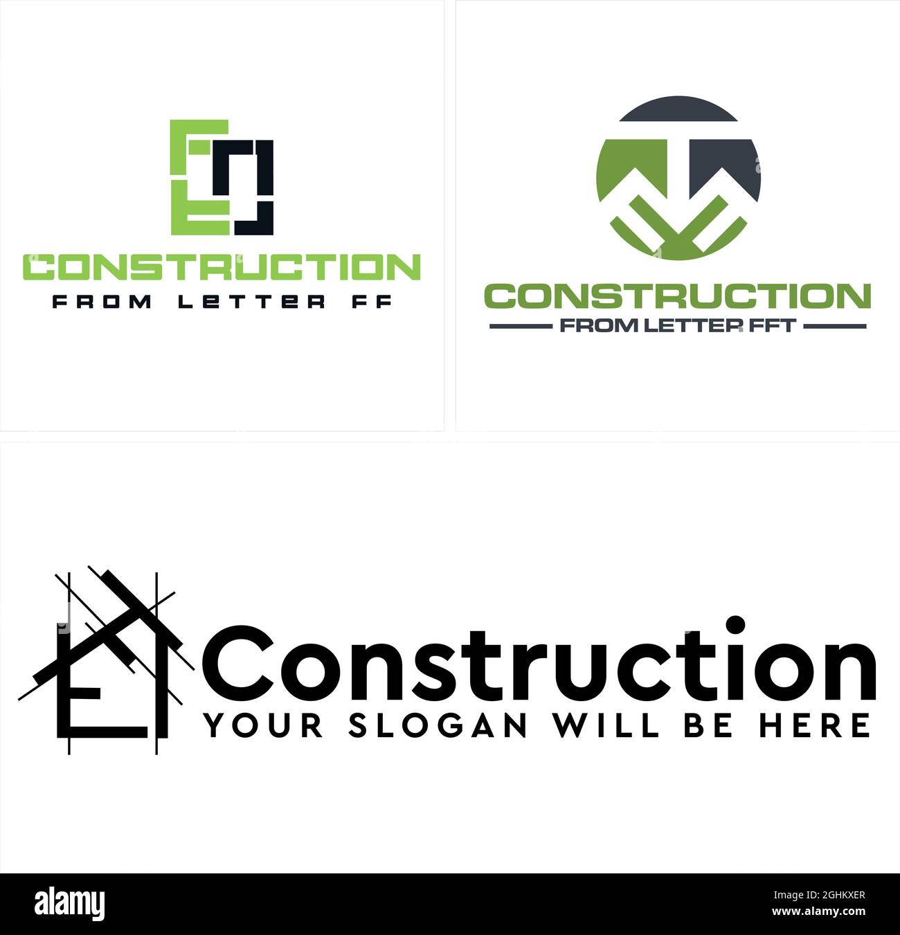 Construction business property home building logo design Stock Vector ...