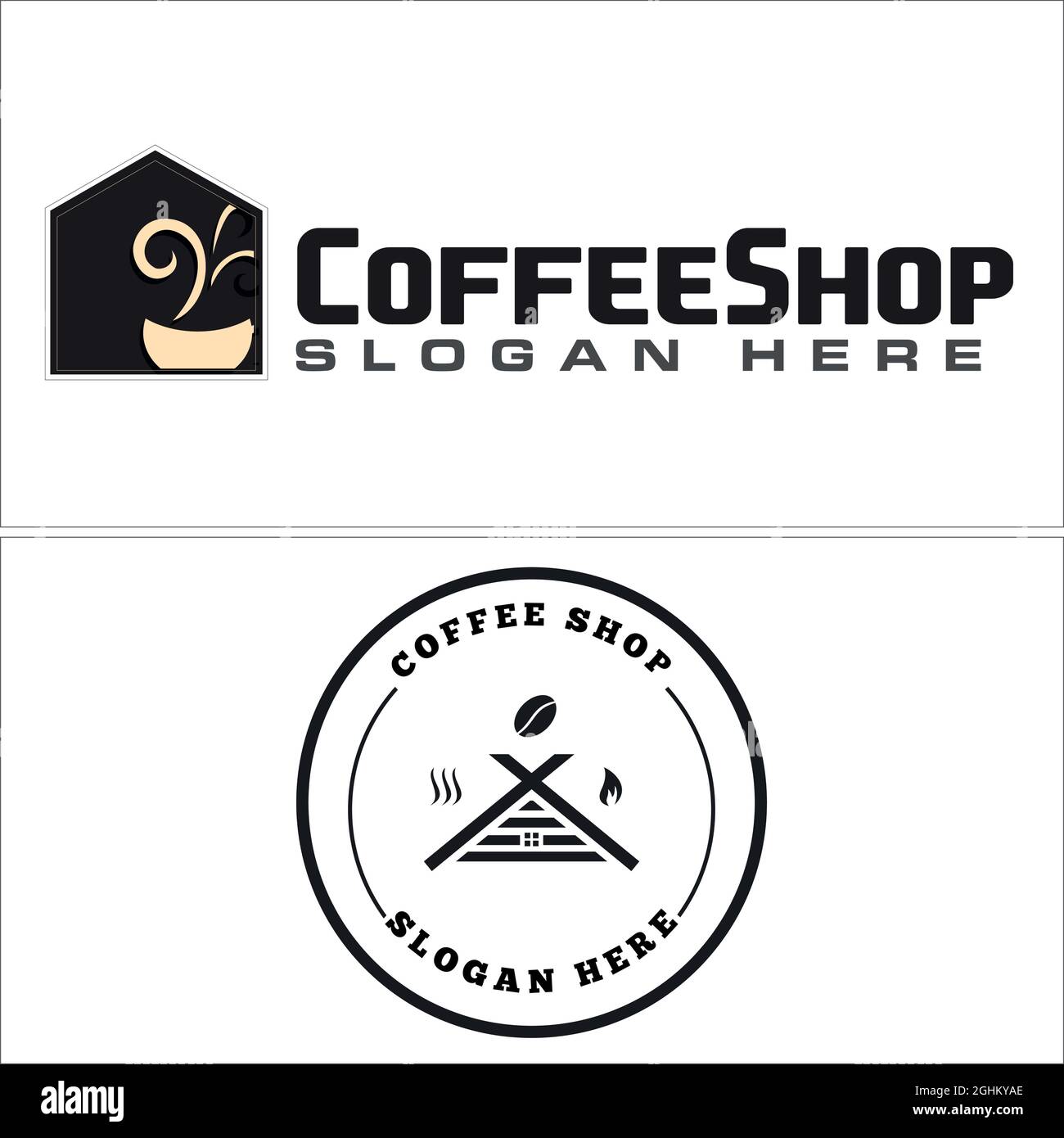 Drink coffee shop home mug logo design Stock Vector Image & Art - Alamy
