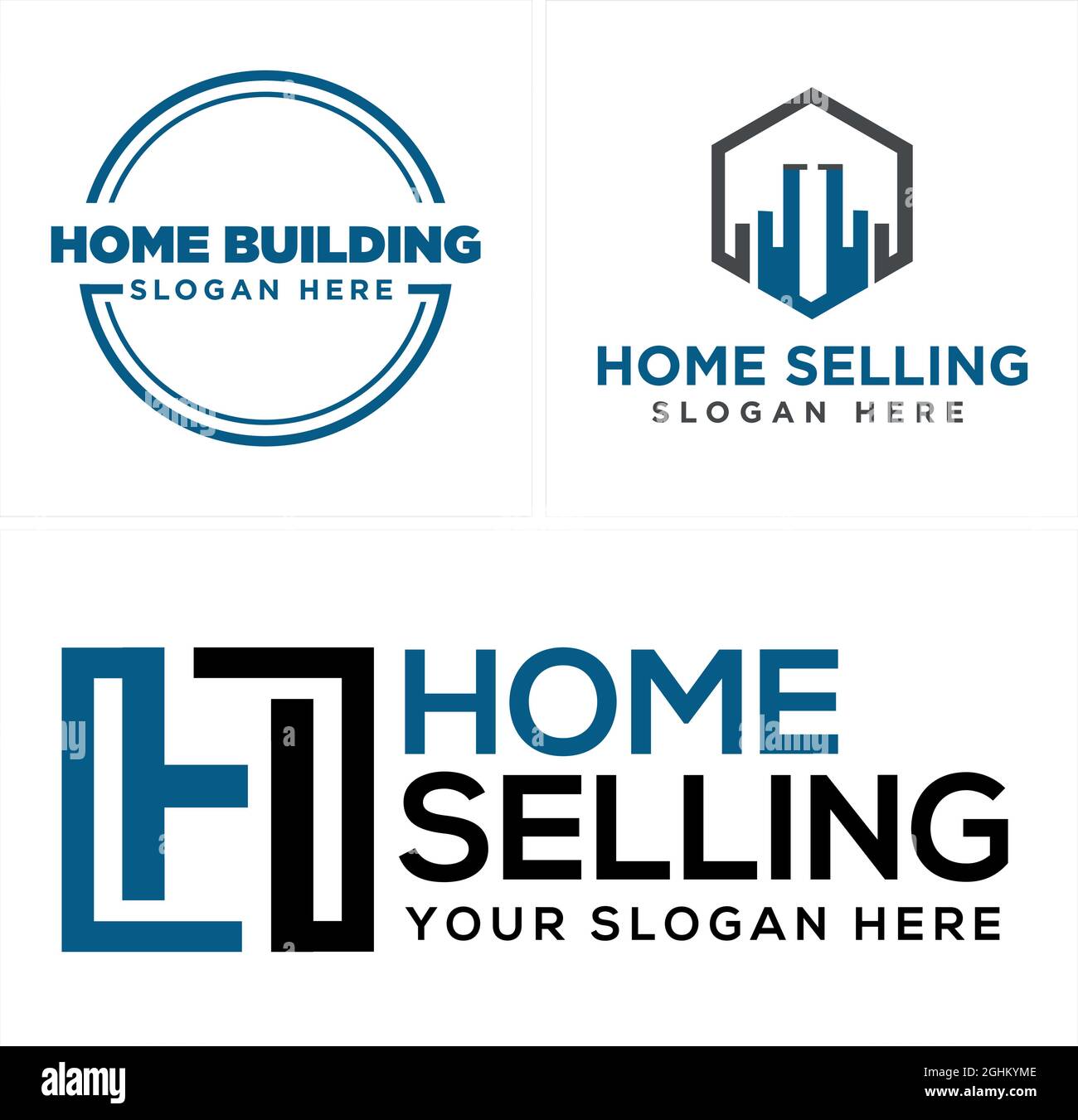 Home building business agent logo design Stock Vector Image & Art - Alamy