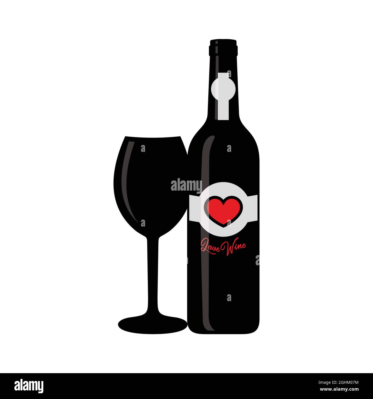 Express Your Love With Wine Stock Vector Image And Art Alamy