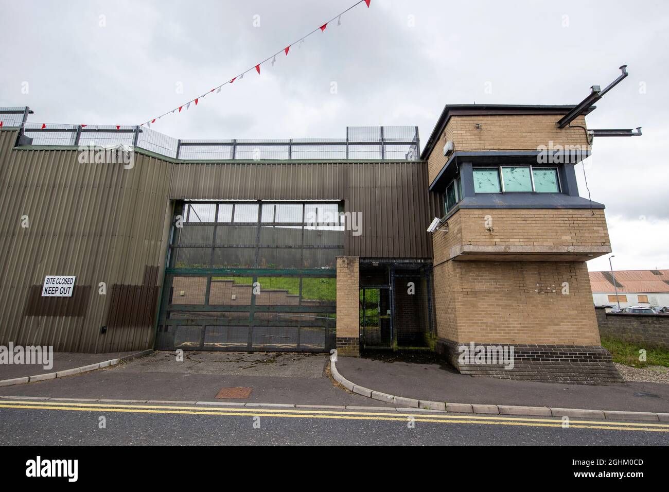 The main entrance to Castlederg Barracks, which housed the former ...