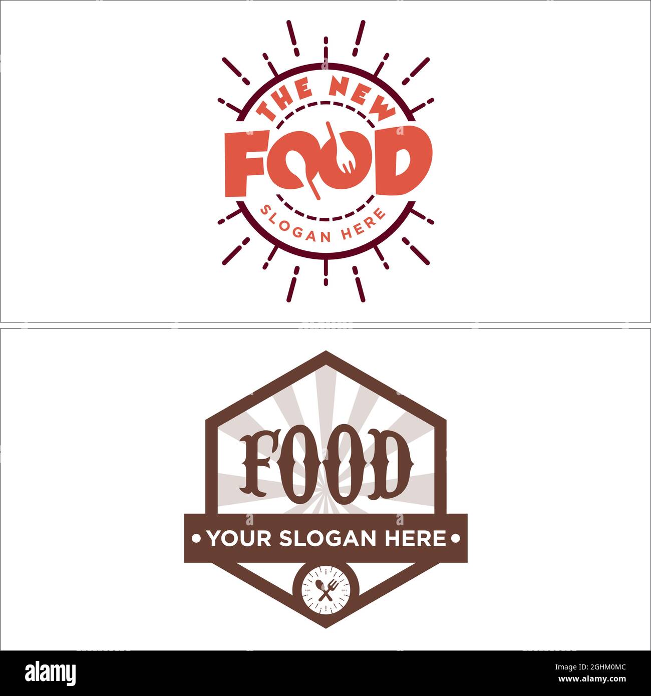 Restaurant food business emblem logo design Stock Vector Image & Art ...