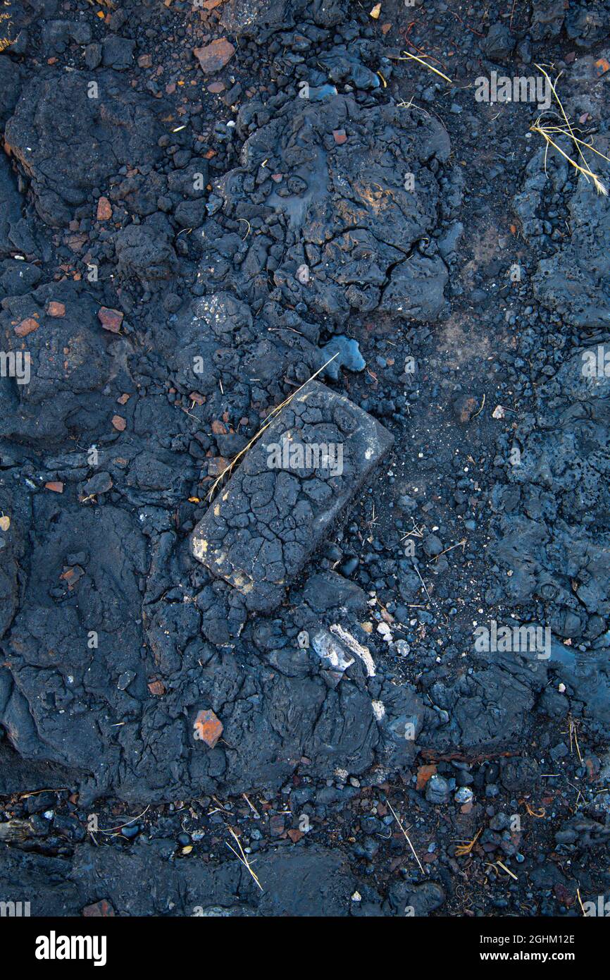 Loose brick texture on polluted soil Stock Photo - Alamy