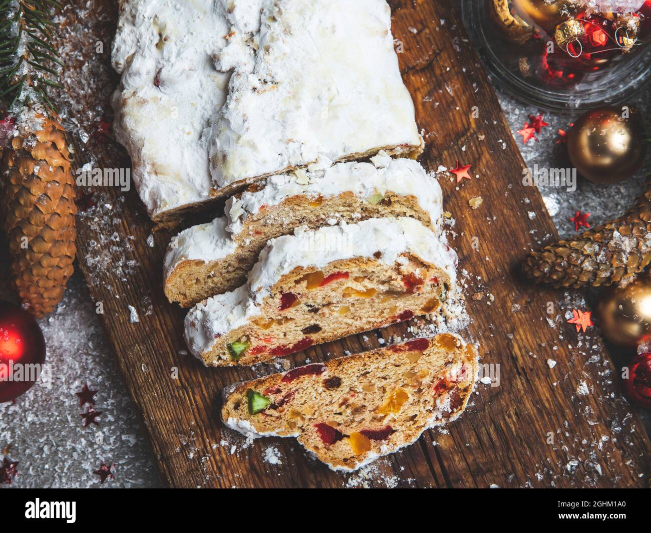 Traditional festive stollen bread hi-res stock photography and images ...