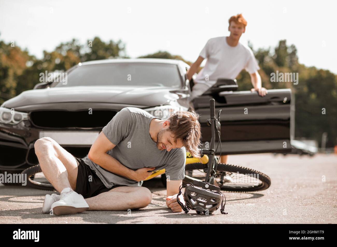 Cyclist fallen from bike hi-res stock photography and images - Alamy