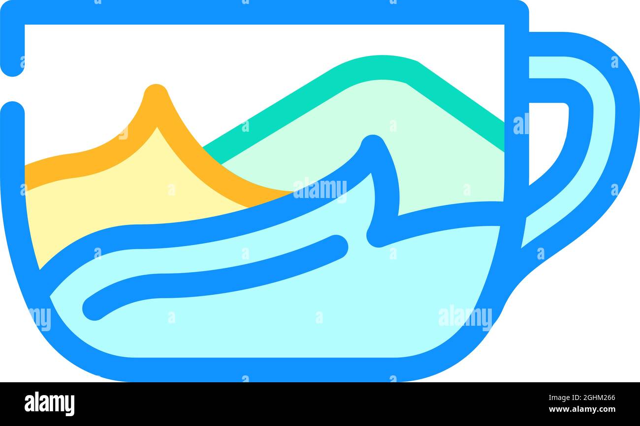 cup coloring and drawing color icon vector illustration Stock Vector ...