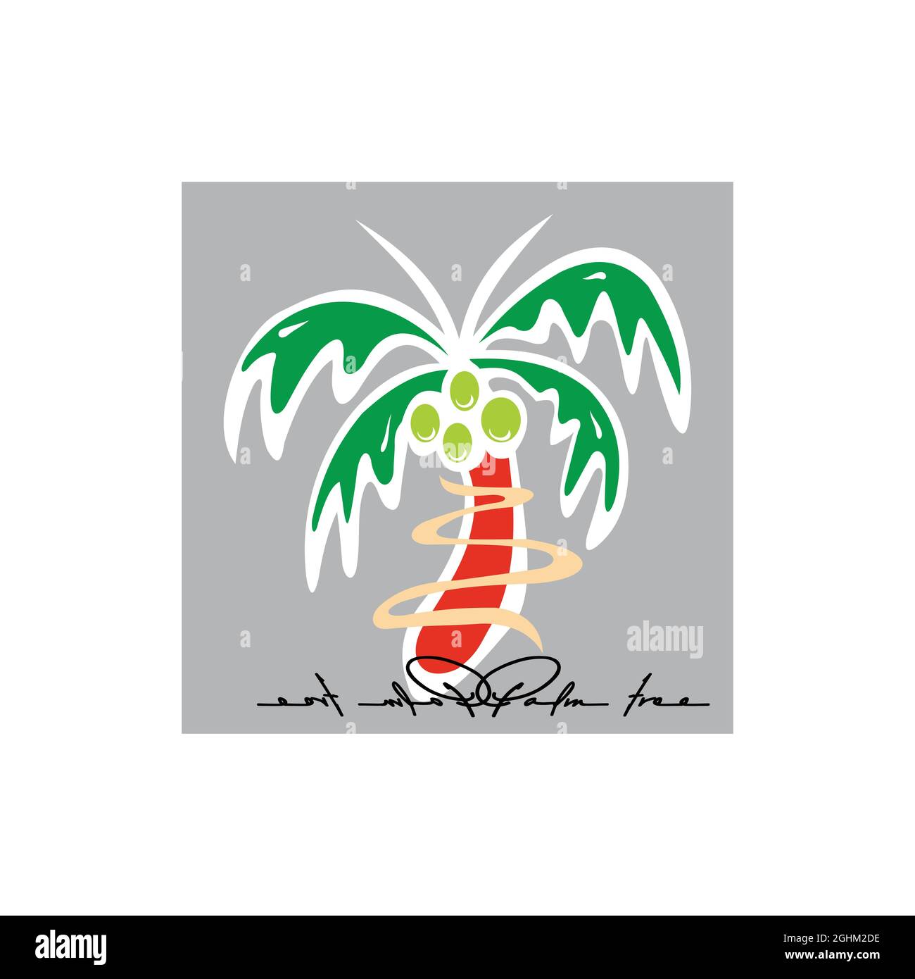 Coconut palm tree sunlight Cut Out Stock Images & Pictures - Alamy