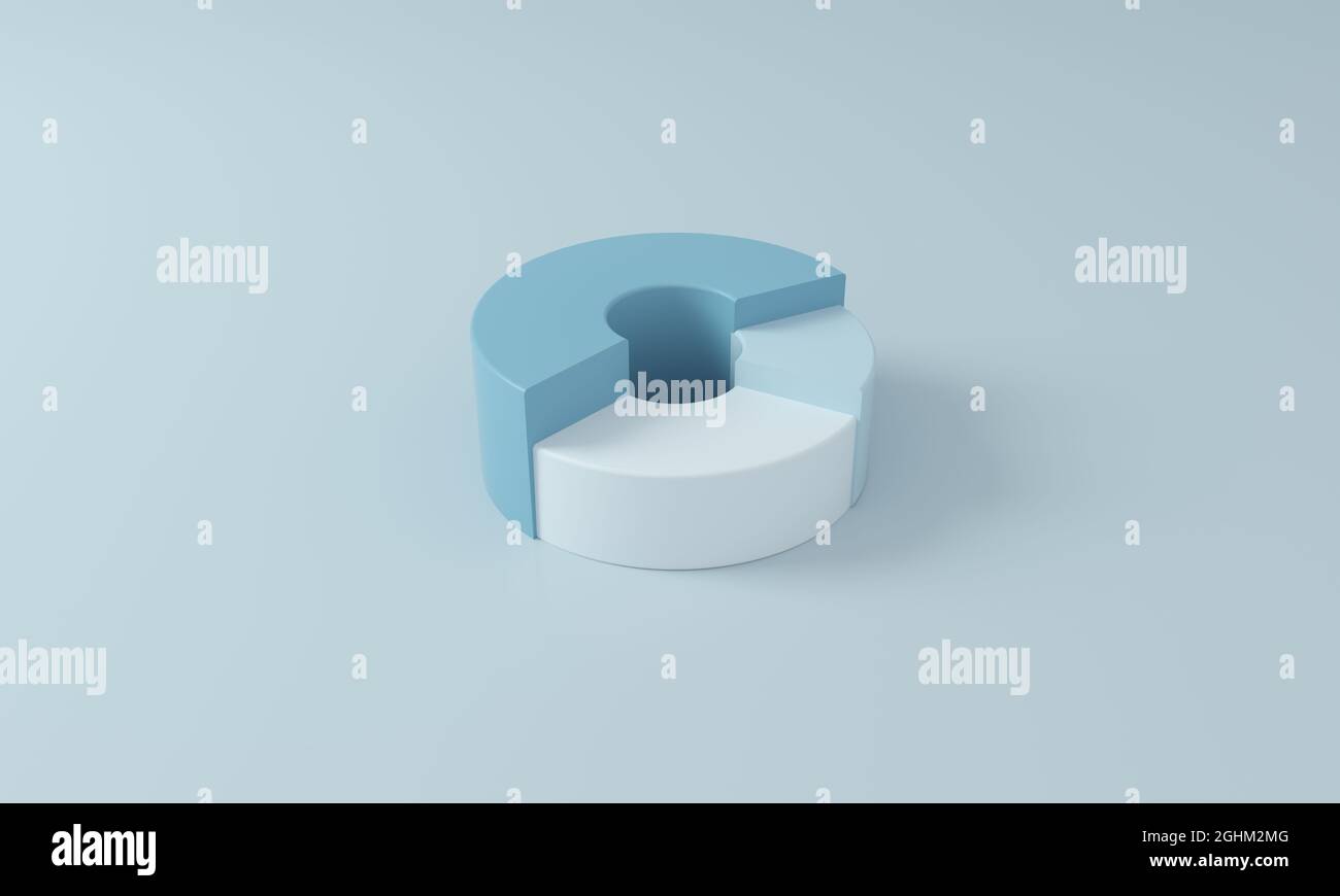 Circle data graph on blue background, data analysis, web analytics. 3d ...