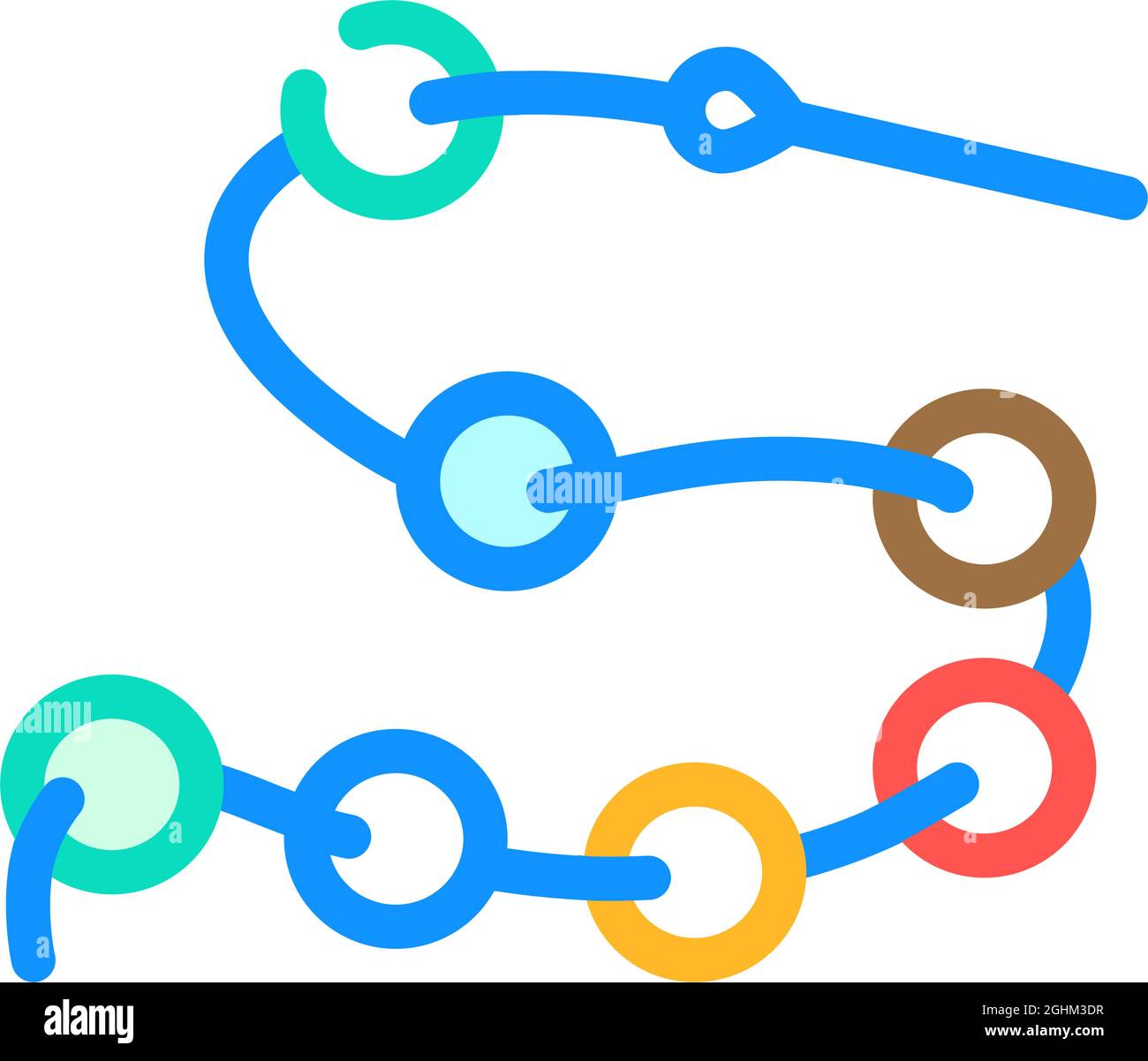 beads decoration color icon vector illustration Stock Vector Image ...