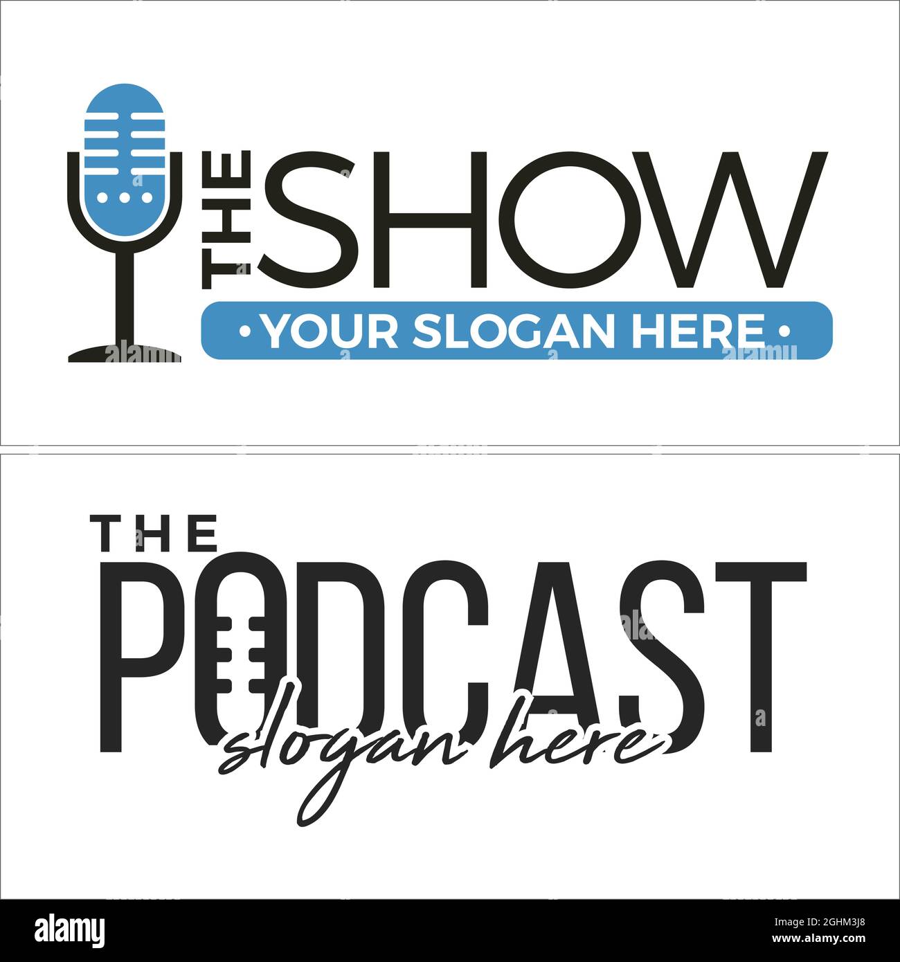 Podcast show entertainment logo design Stock Vector Image & Art - Alamy