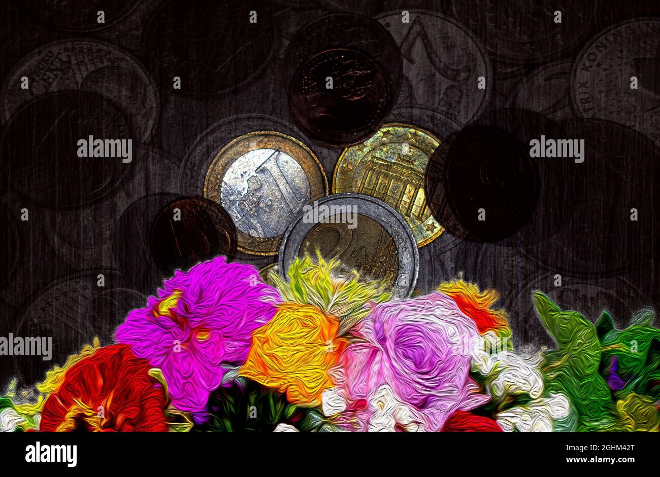 Financial : Flower currency Stock Photo - Alamy