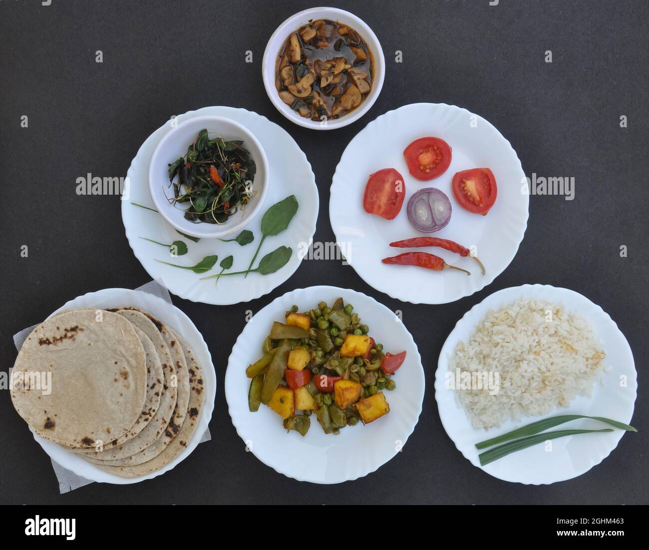Indian Dinner Plate With Food