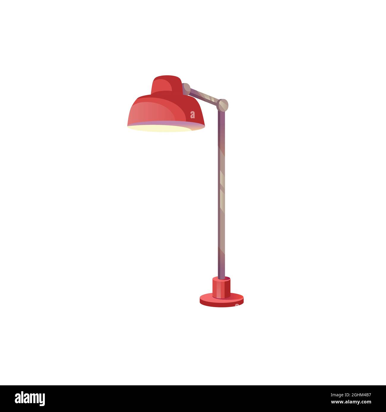 Flat cartoon table lamp,room interior elements for home life comfort ...