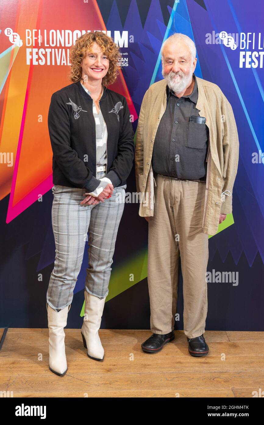 Director of BFI Festivals Tricia Tuttle and Mike Leigh attending the ...