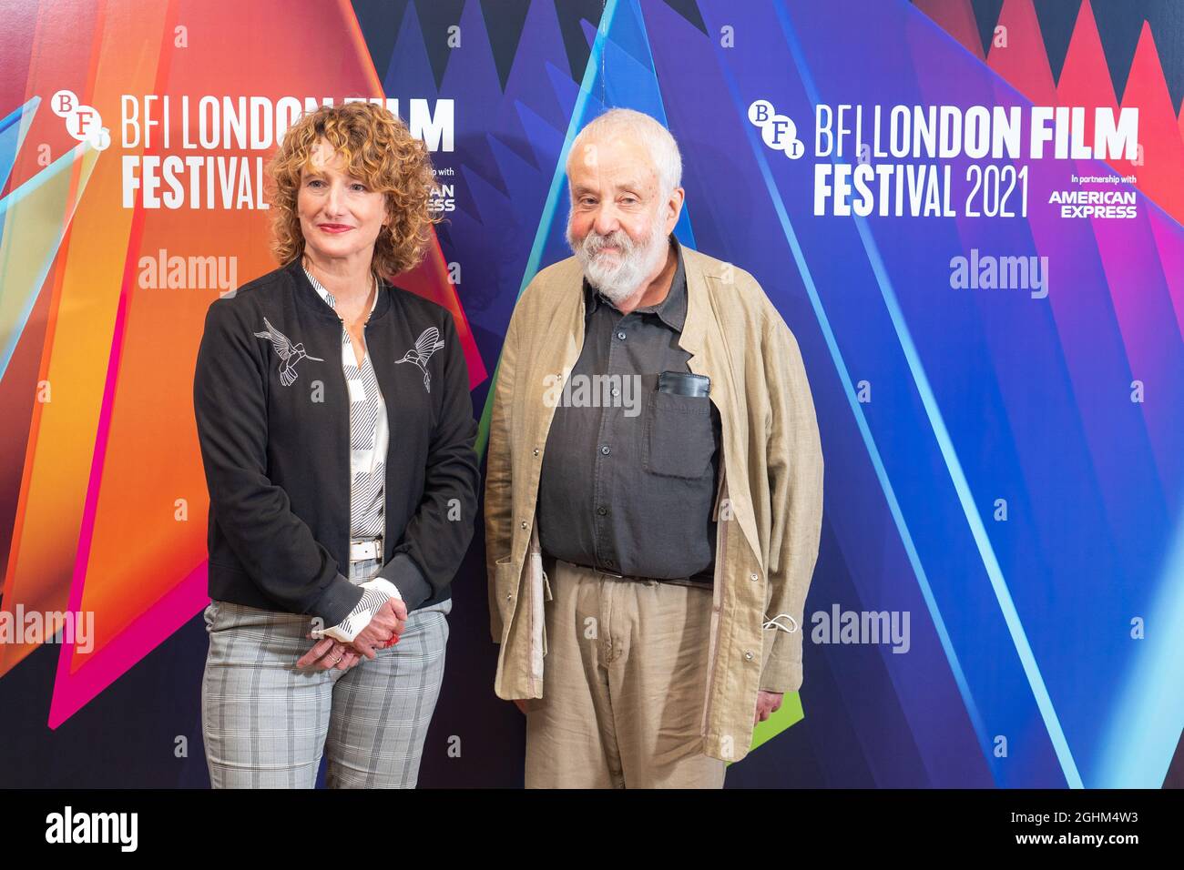 Director of BFI Festivals Tricia Tuttle and Mike Leigh attending the ...