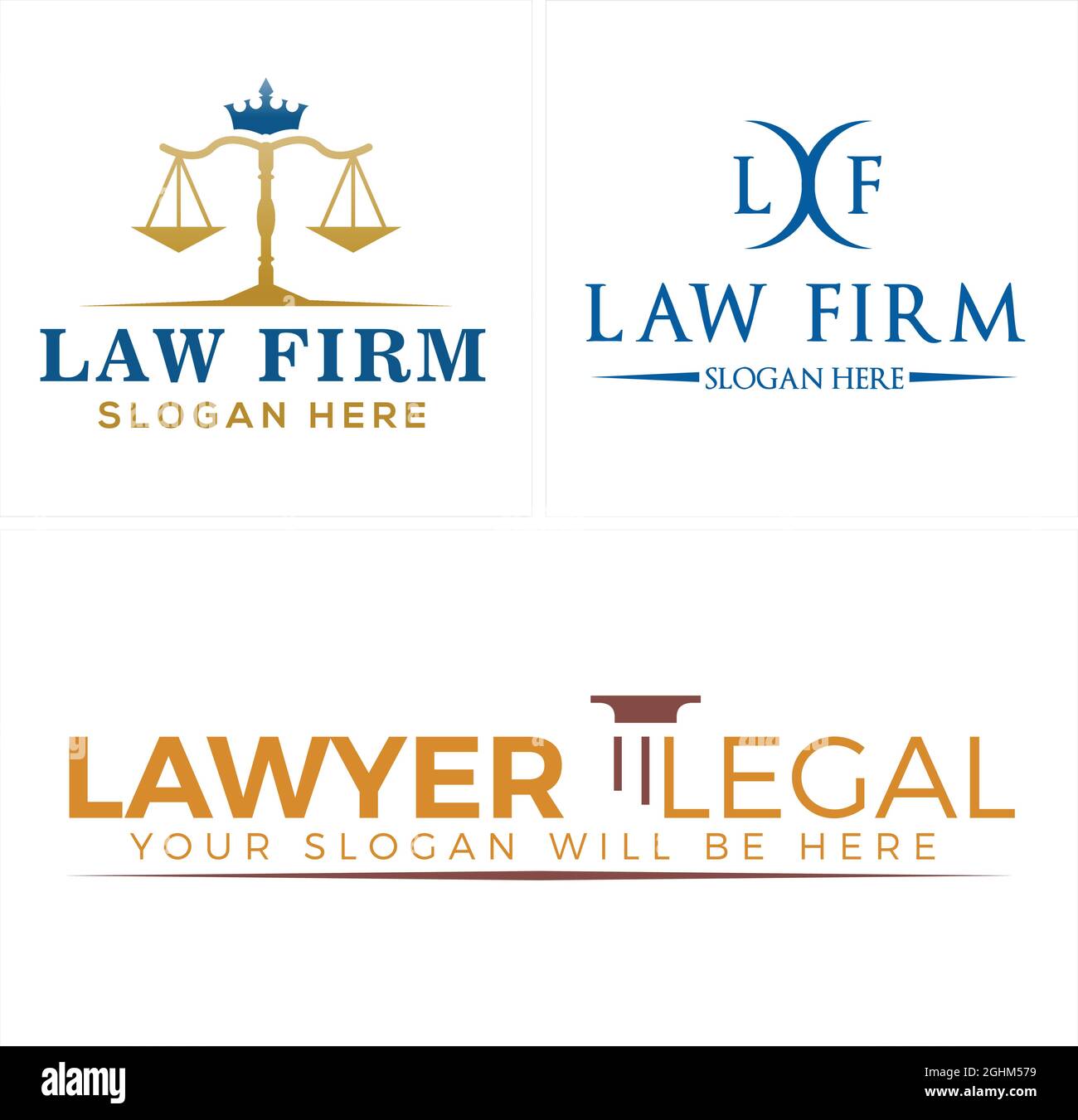 Attorney lawyer scale law pillar logo design Stock Vector Image & Art ...