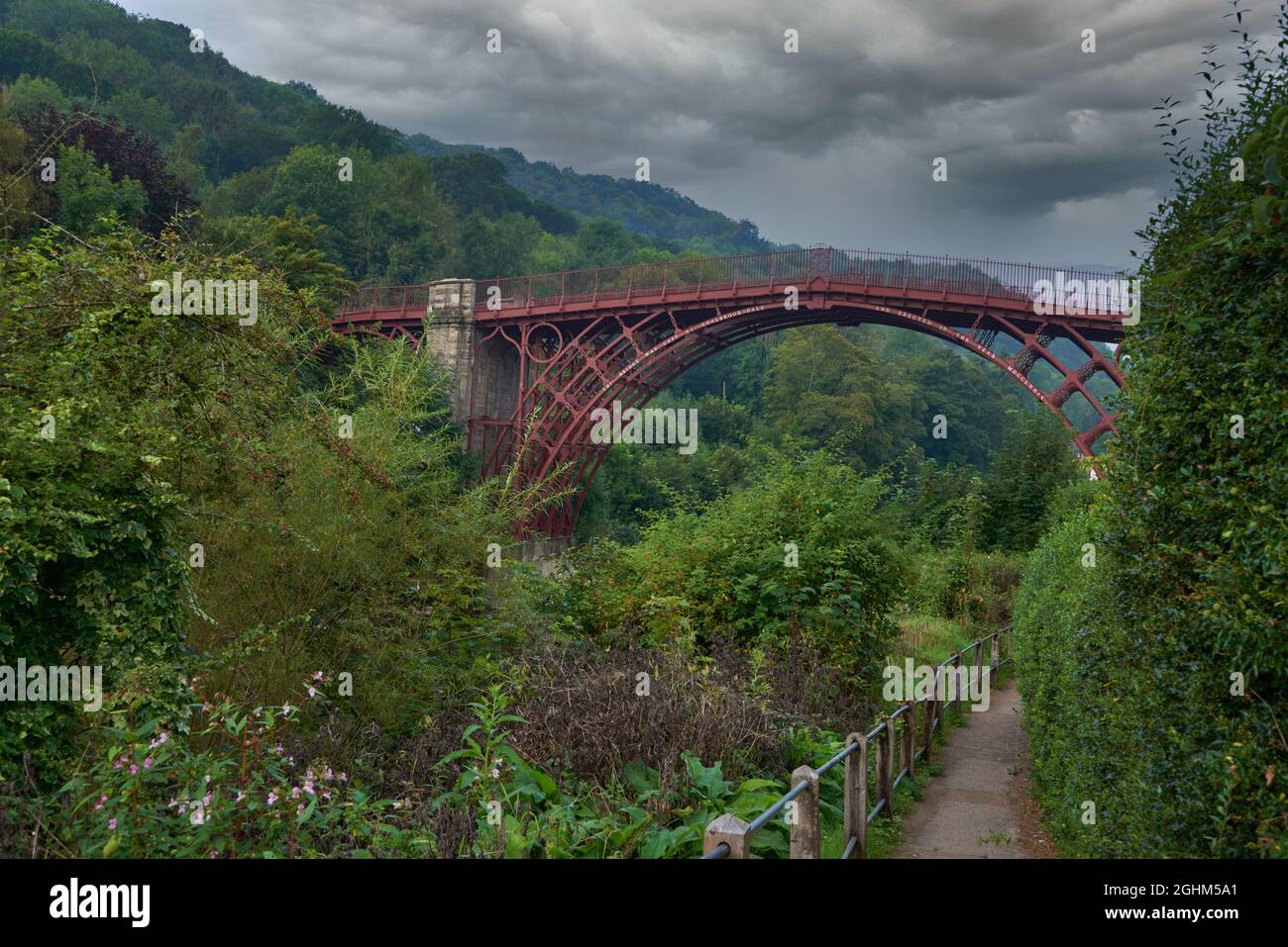 Shropshire West Midlands UK Worlds First Ironbridge Spanning River ...