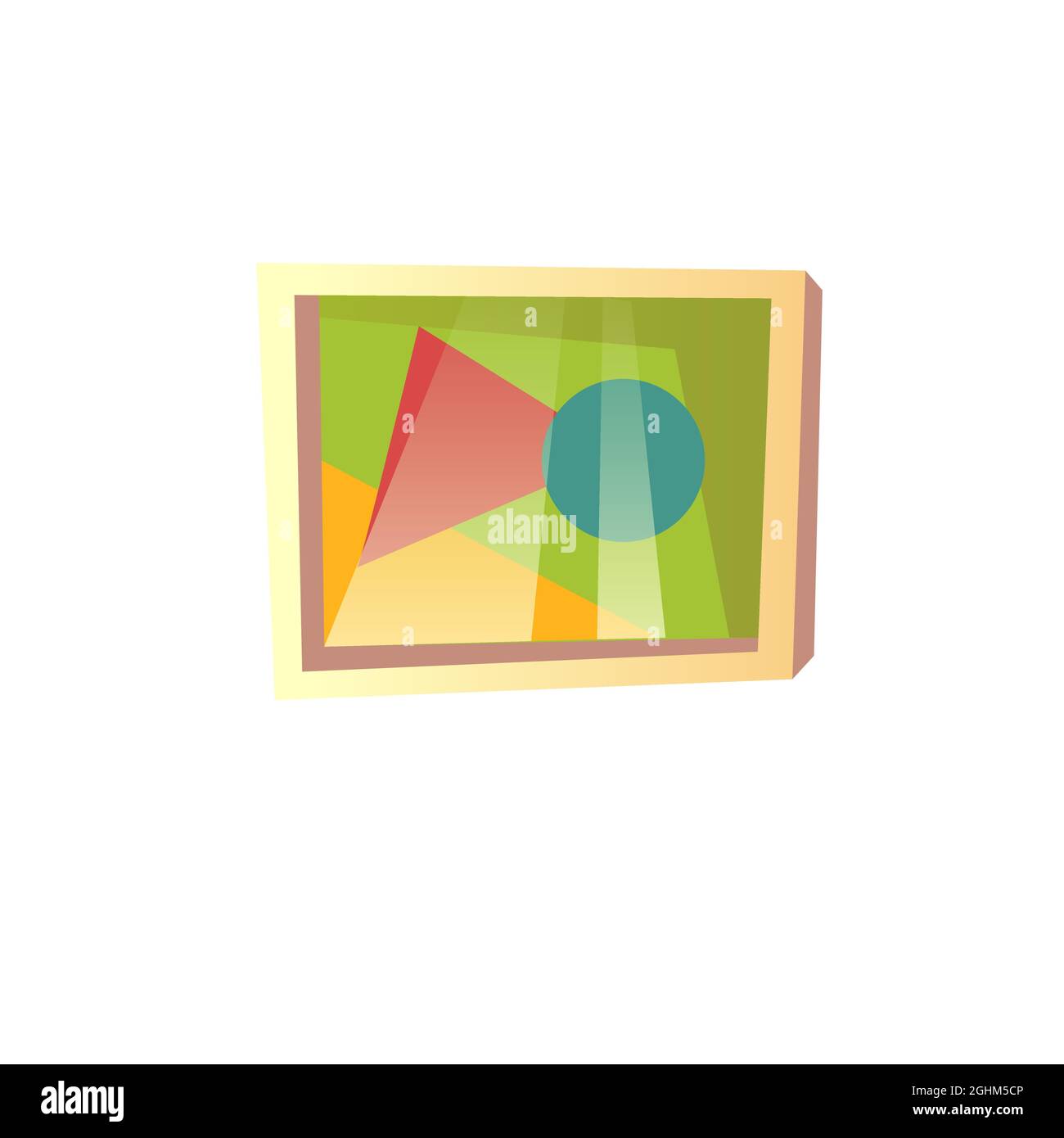 Flat cartoon wall picture,living room interior elements for home life ...