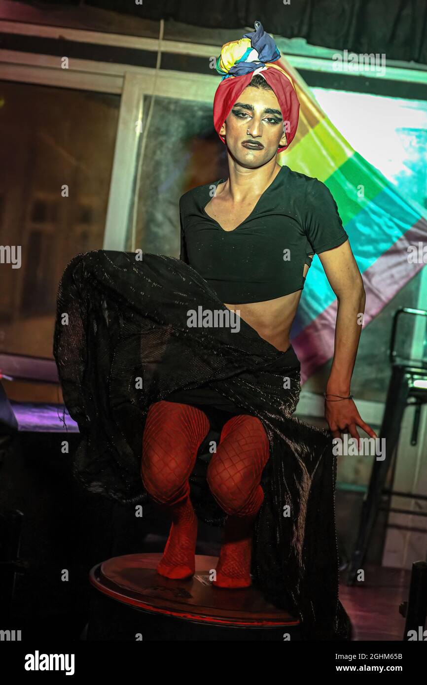 Istanbul, Turkey. 07th Sep, 2021. Electra a trans dancer performs on ...