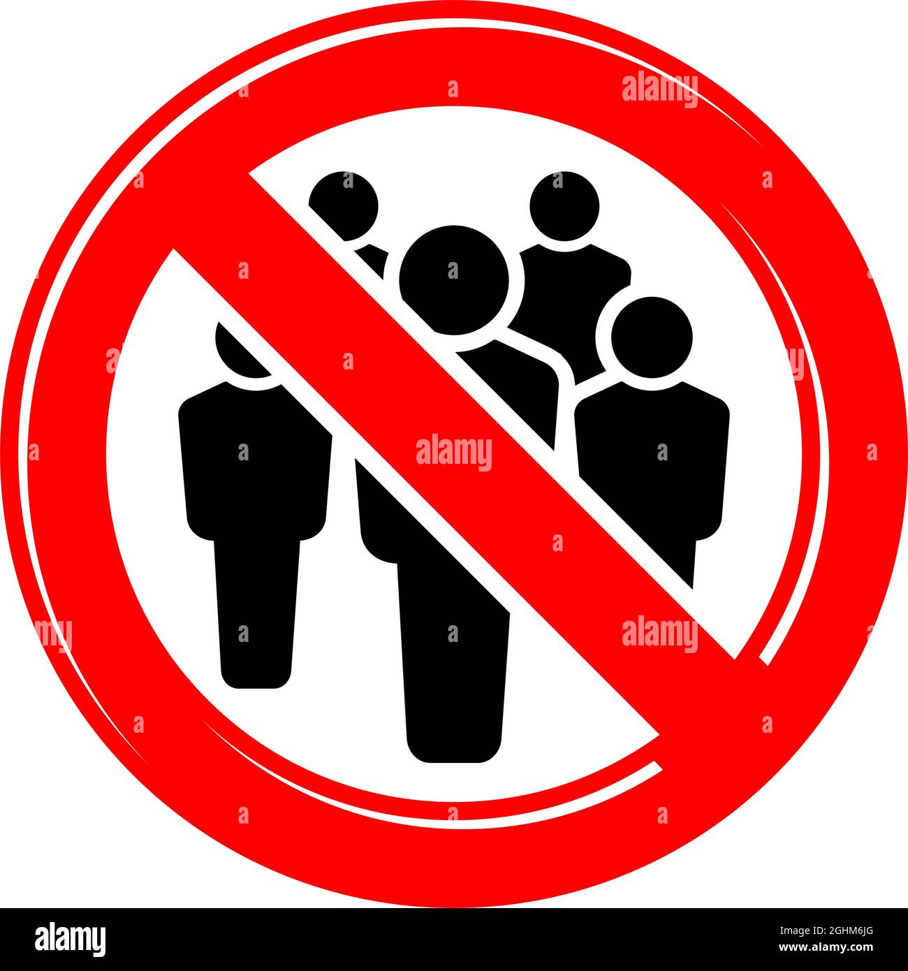 Keep Social Distancing. Avoid crowds sign. Quarantine measures during ...