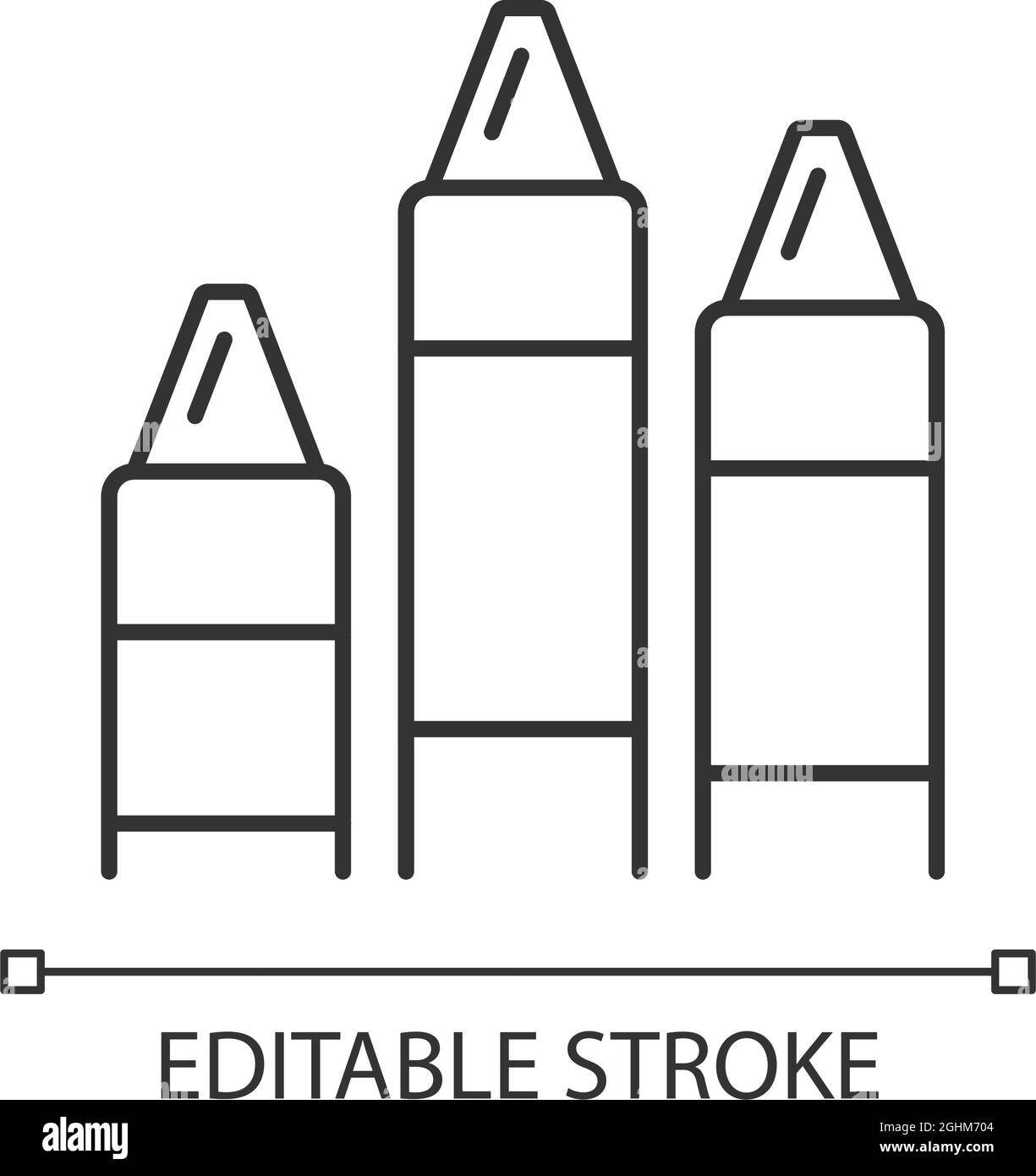 Crayons linear icon Stock Vector Image & Art - Alamy