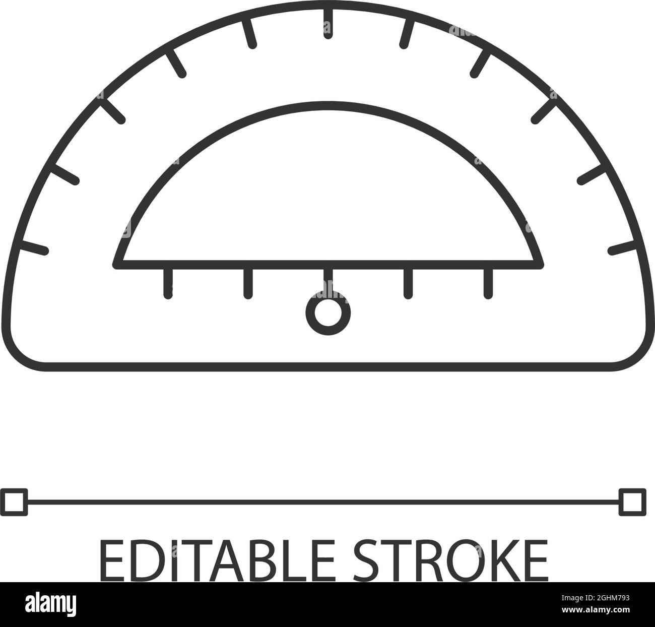 Protractor linear icon Stock Vector Image & Art - Alamy