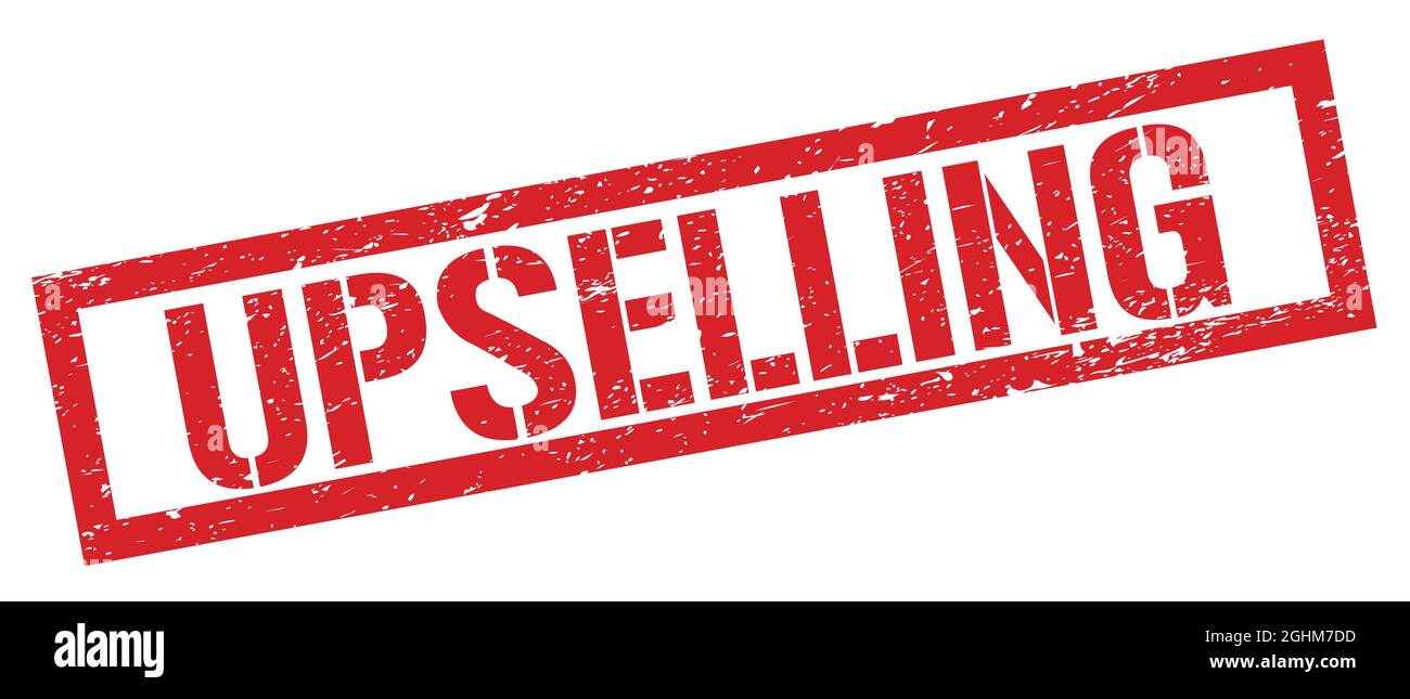 UPSELLING red grungy rectangle stamp sign Stock Photo - Alamy