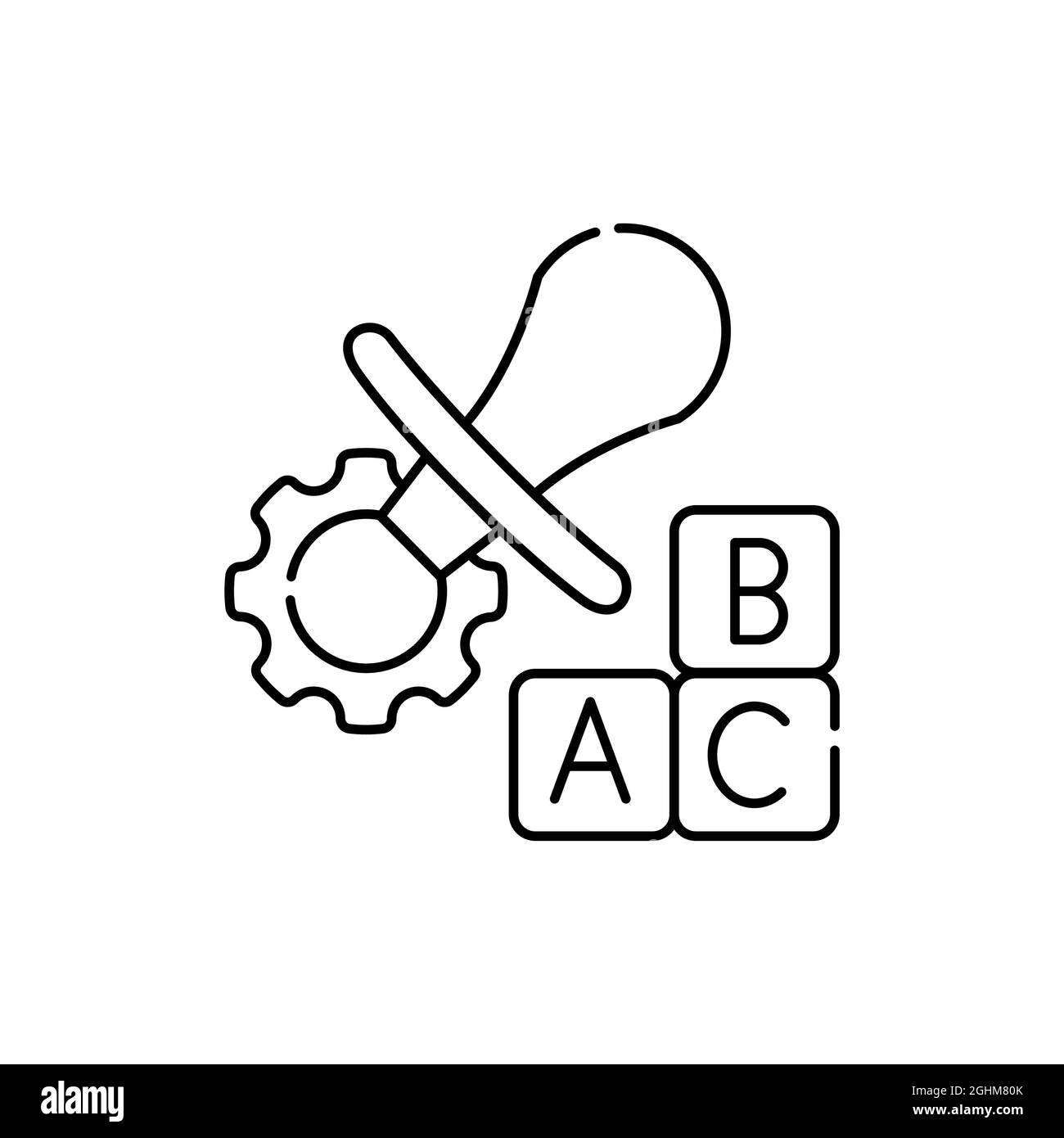 Development babies from cradle olor line icon. Children learning ...