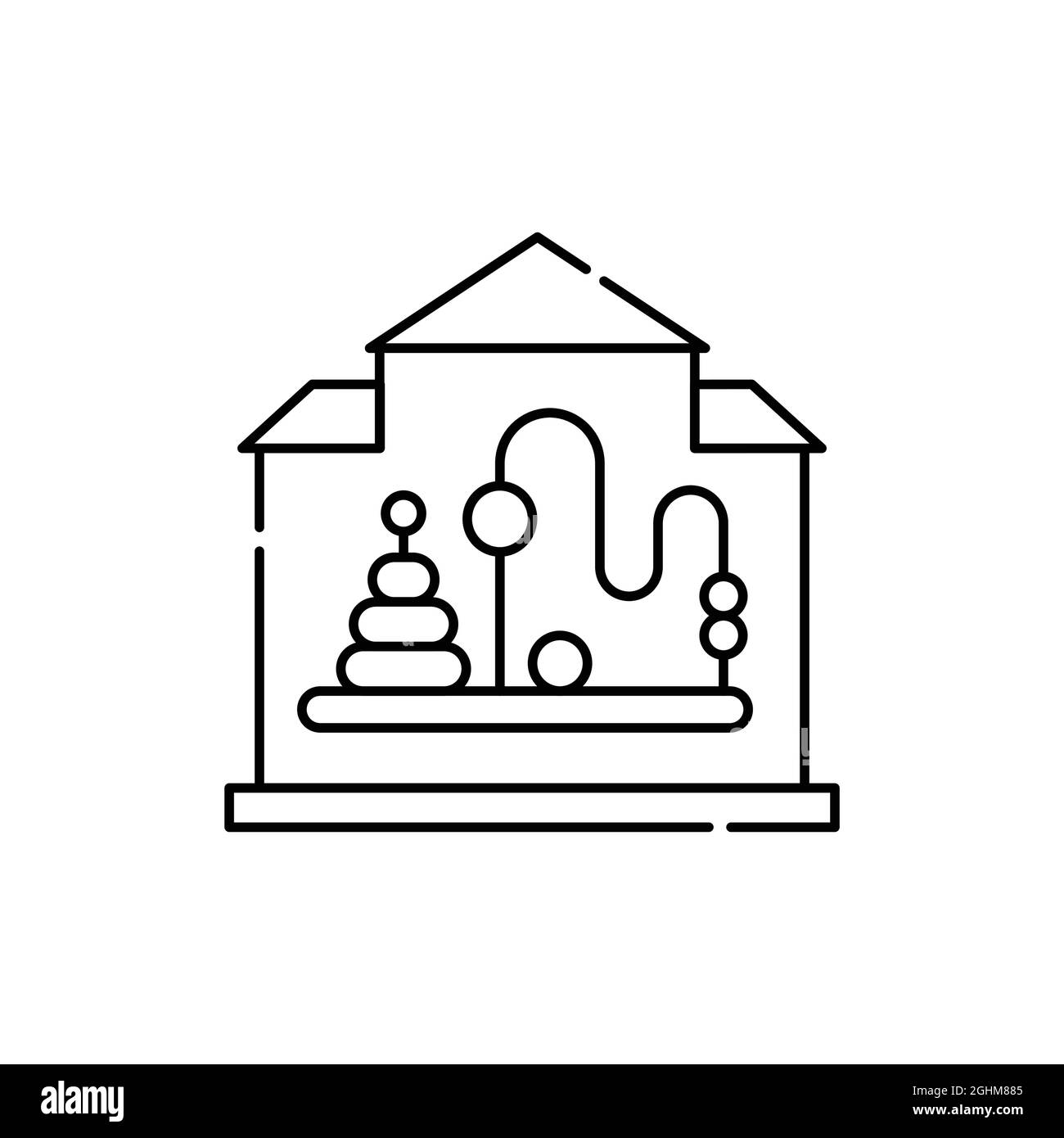 Baby club olor line icon. Children learning. Pictogram for web page ...