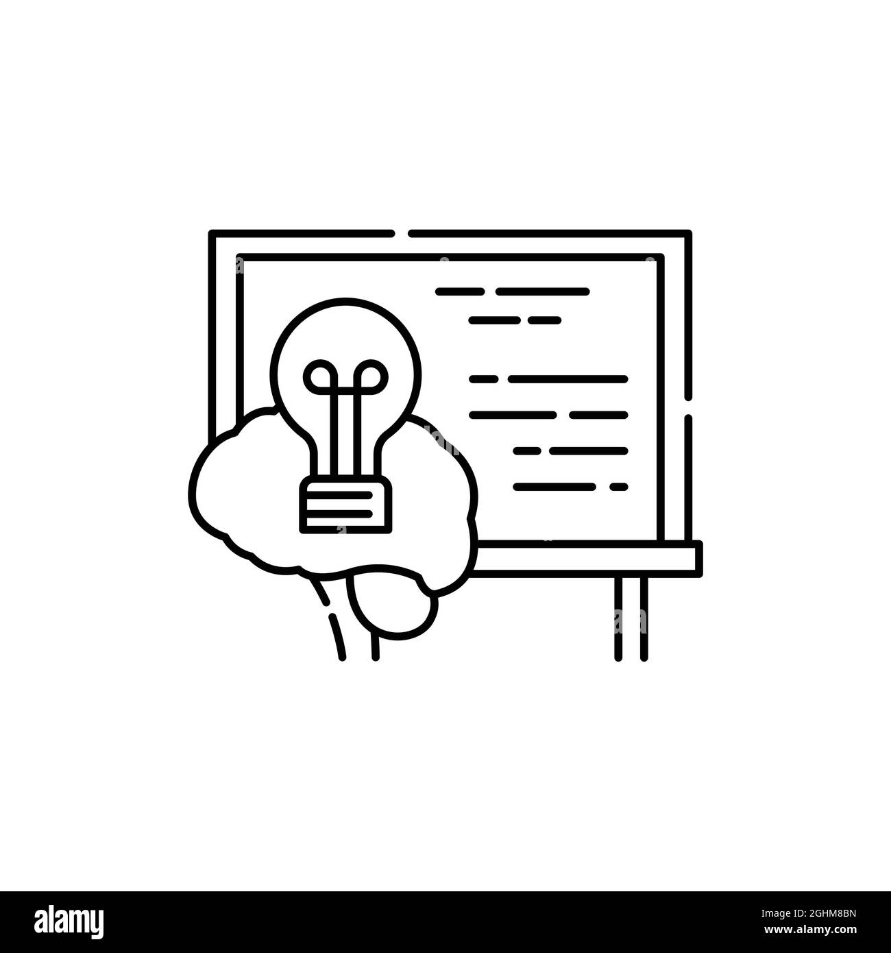 Non-standard school programs olor line icon. Children learning ...