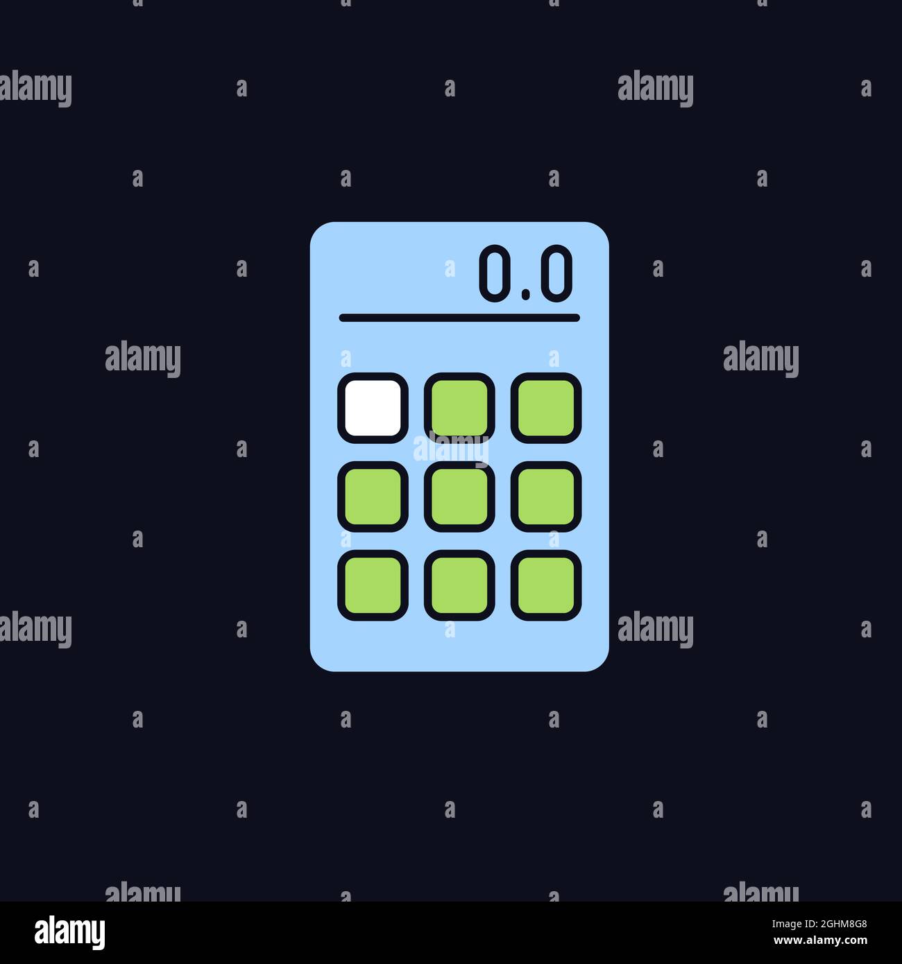 Calculator RGB color icon for dark theme Stock Vector Image & Art - Alamy