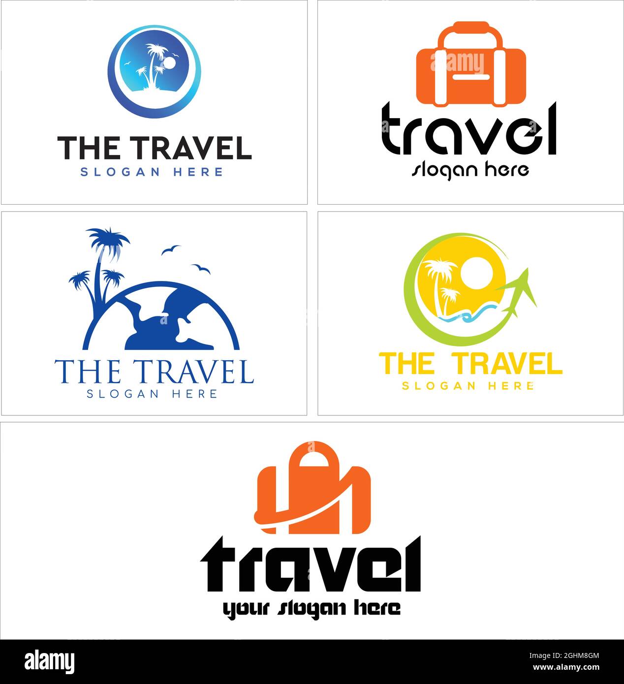 Ticket travel agency logo hi-res stock photography and images - Alamy