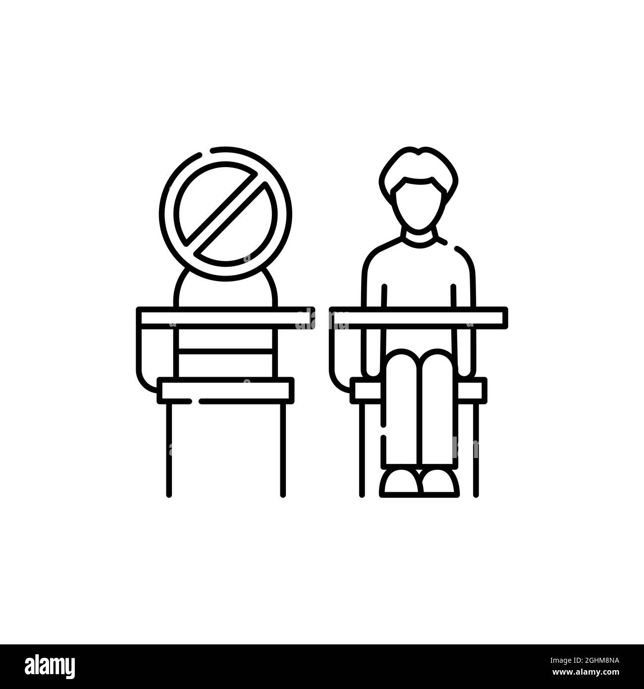 Leaving school olor line icon. Children learning. Pictogram for web ...