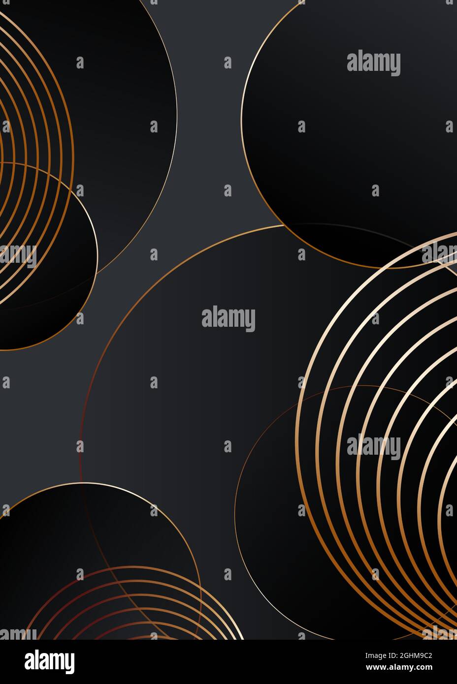 Black and gold wall art Stock Vector Images - Alamy